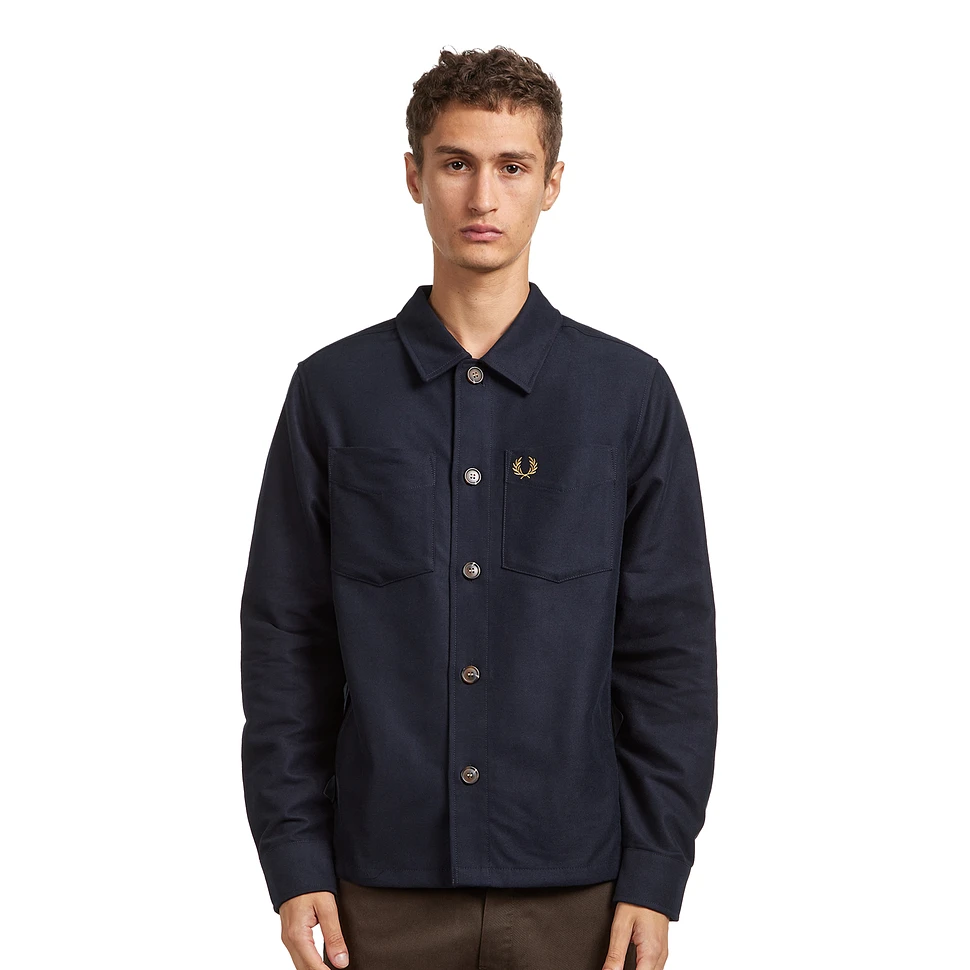 Fred Perry - Brushed Twill Overshirt (Navy) | HHV