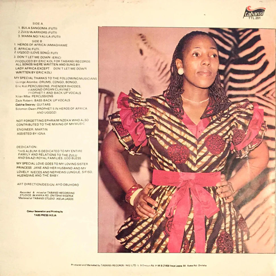 Princess Futi Zulu - Heros Of Africa - Vinyl LP - NG - Original | HHV