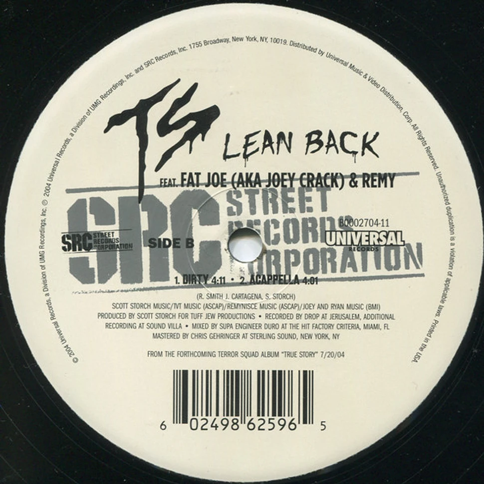 Terror Squad Feat. Fat Joe AKA Joe Crack & Remy Martin - Lean Back ...