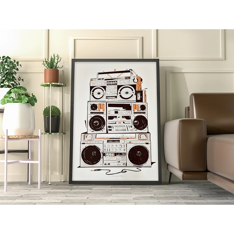 MR P GRFX - Boombox Retro Art Screenprint | HHV