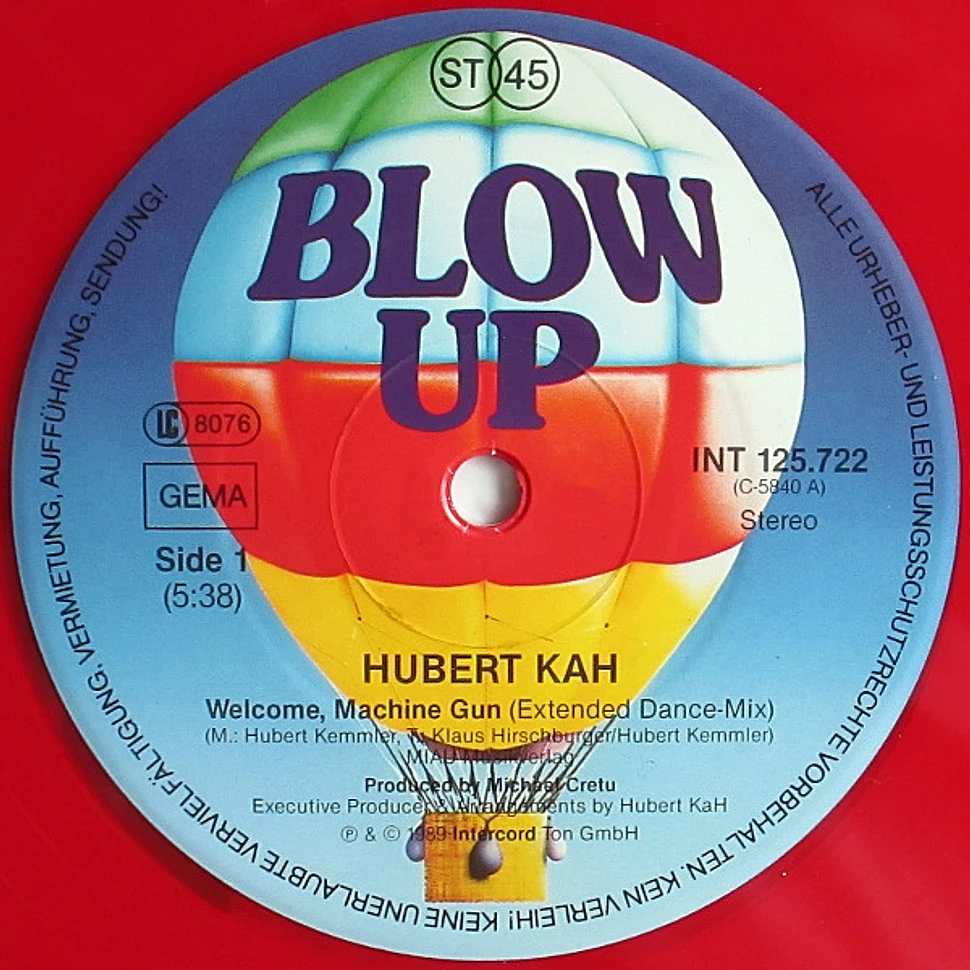 Hubert Kah - Welcome, Machine Gun - Vinyl 12" - 1989 - DE - Original | HHV