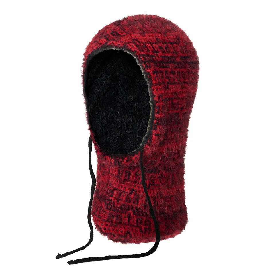 The Trilogy Tapes - Shadow Multiple Knitted Hood (Carmine Red / Black ...