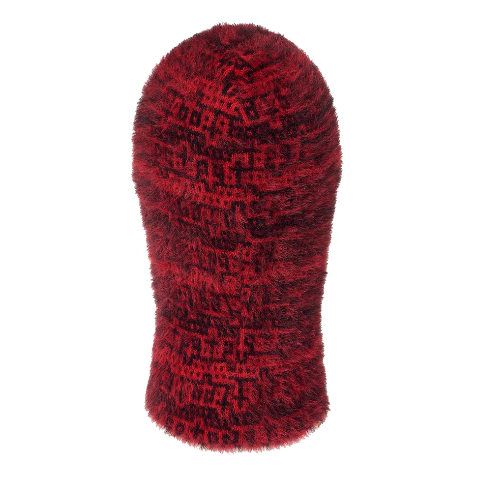 The Trilogy Tapes - Shadow Multiple Knitted Hood (Carmine Red / Black ...
