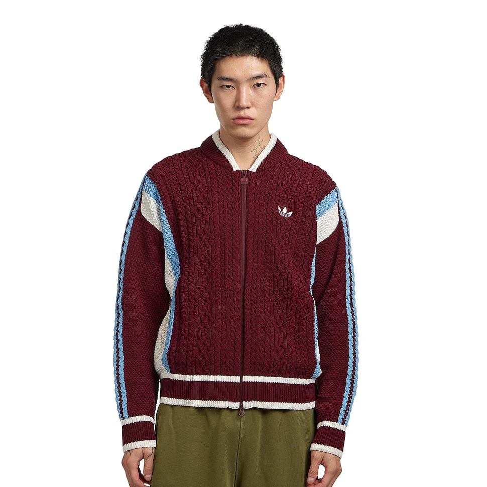 adidas - Retro Remix Cardigan (Shadow Red / Off White / Ash Blue) | HHV
