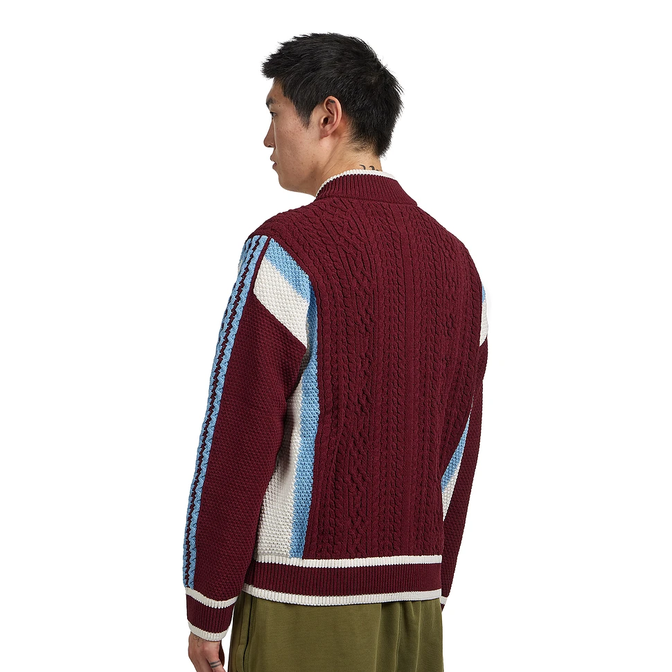 adidas - Retro Remix Cardigan (Shadow Red / Off White / Ash Blue) | HHV