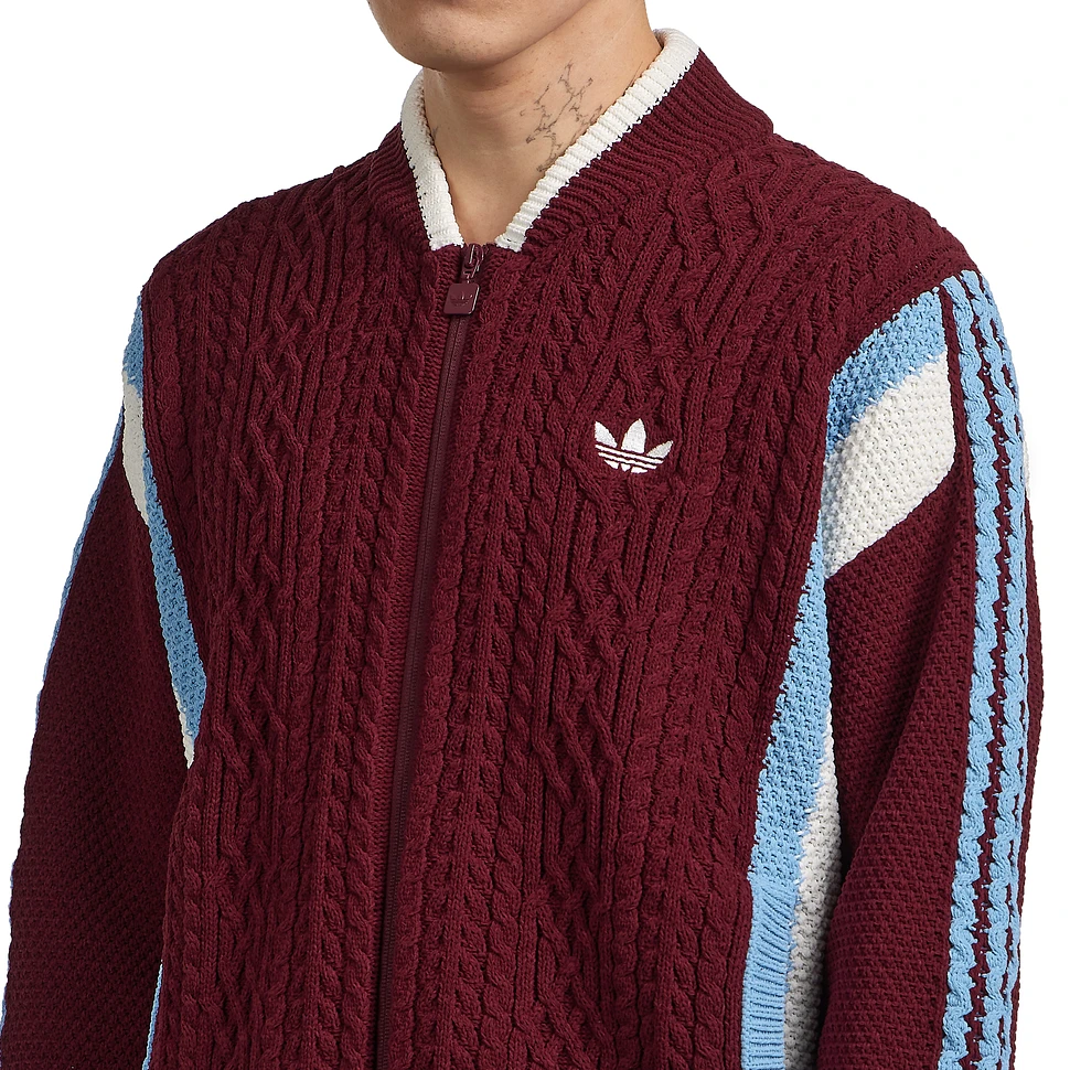 adidas - Retro Remix Cardigan (Shadow Red / Off White / Ash Blue) | HHV