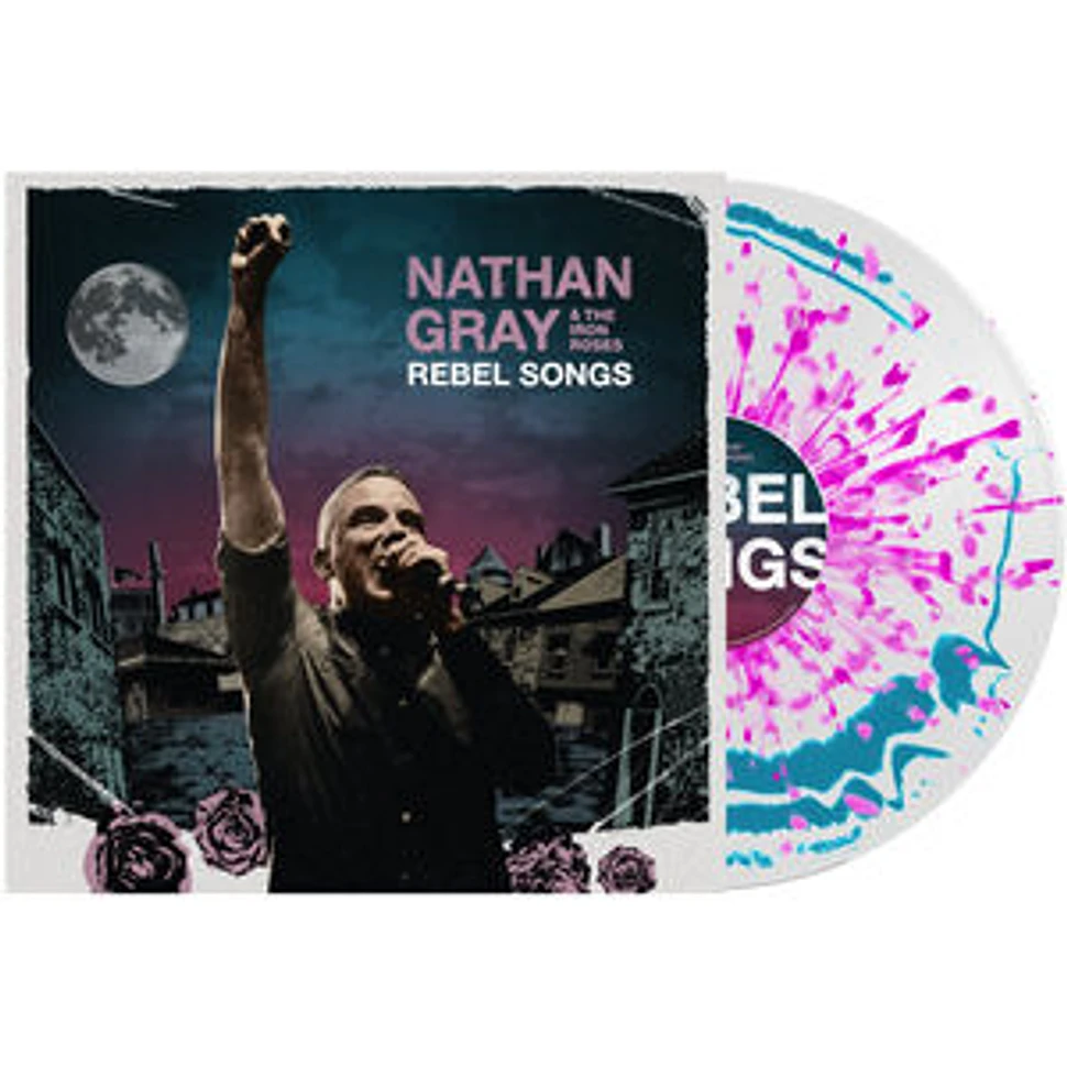 Nathan / Iron Roses Gray - Rebel Songs Blue, White, Pink Splatter Vinyl ...