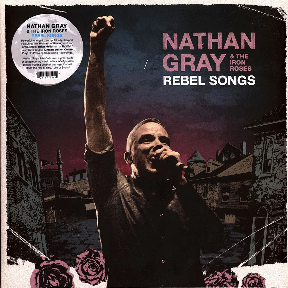 Nathan / Iron Roses Gray - Rebel Songs Blue, White, Pink Splatter Vinyl ...