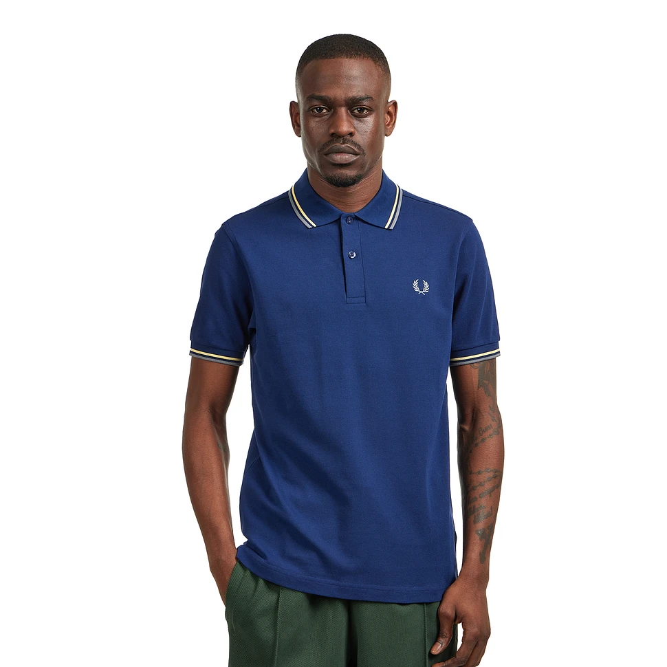 Fred Perry - Twin Tipped Fred Perry Shirt (French Navy / Champions Gold ...