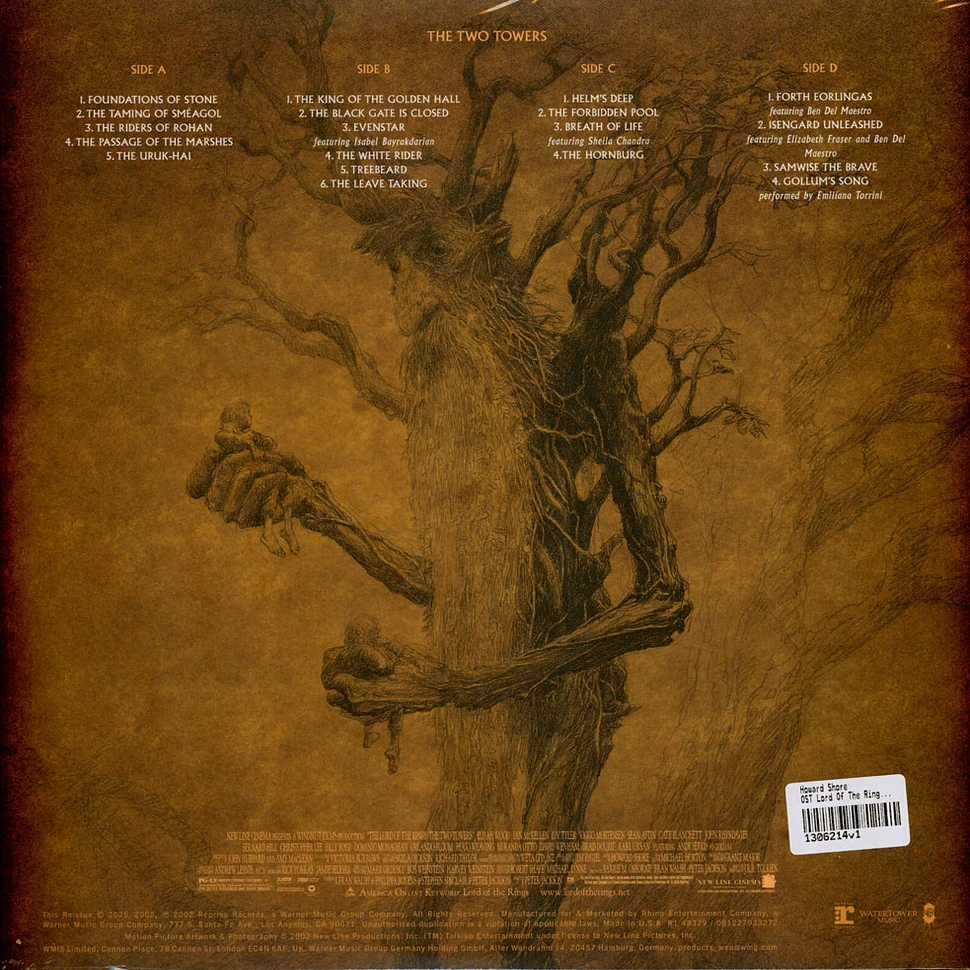Howard Shore - OST Lord Of The Rings: The Two Towers Black Vinyl ...