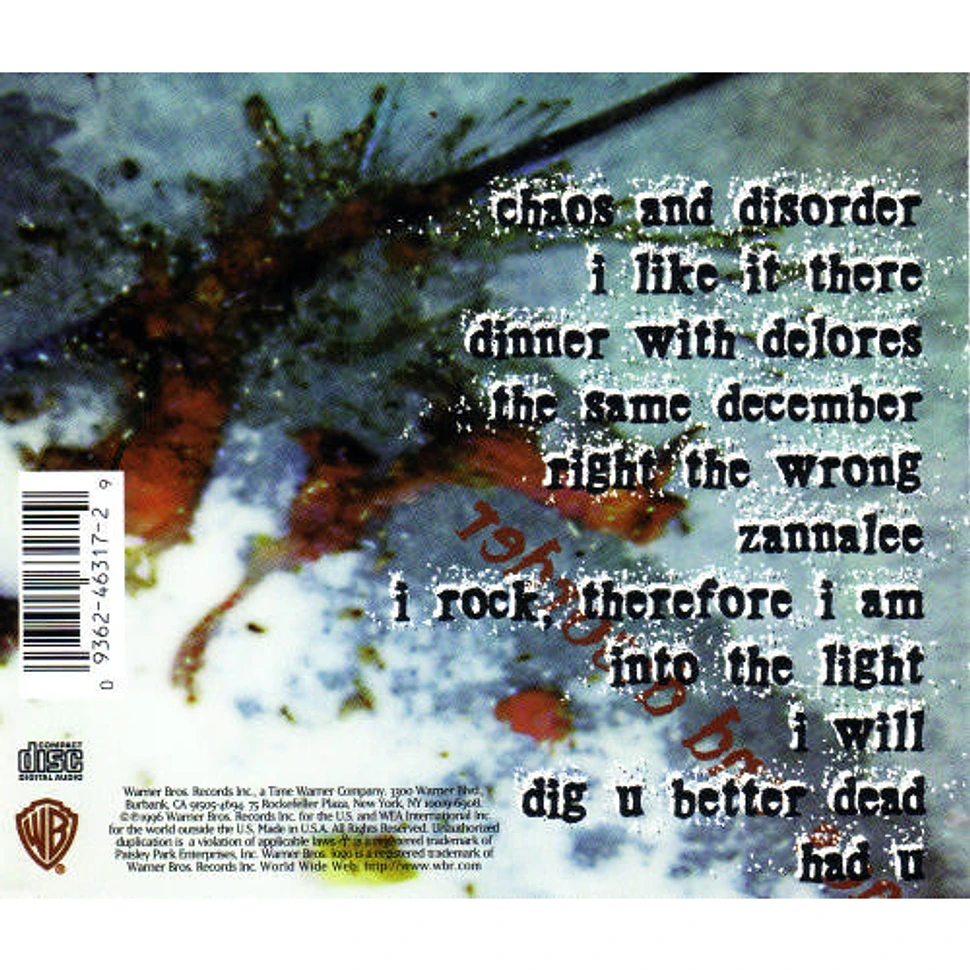 The Artist (Formerly Known As Prince) - Chaos And Disorder - CD - 1996 ...