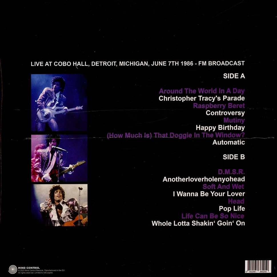 Prince - Got That Pop!: Live At Cobo Hall Detroit Michigan 1986 - Vinyl ...