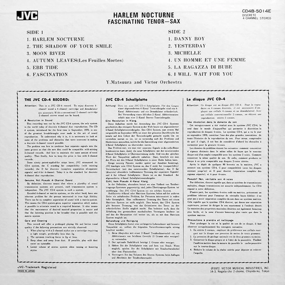 Y. Matsuura And Victor Orchestra And Victor Orchestra - Harlem Nocturne ...