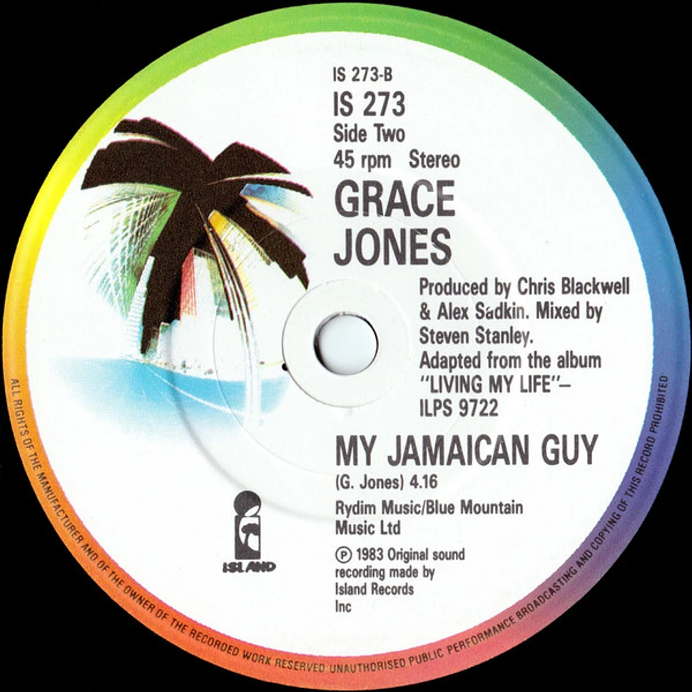 Grace Jones - Private Life, My Jamaican Guy - Vinyl 7" - 1986 - UK ...