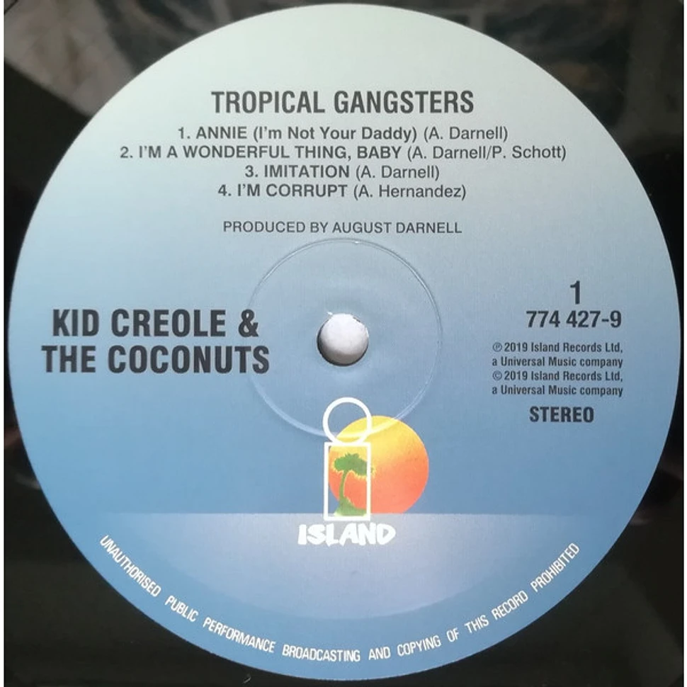 Kid Creole And The Coconuts - Tropical Gangsters - Vinyl LP - 2019 - EU ...