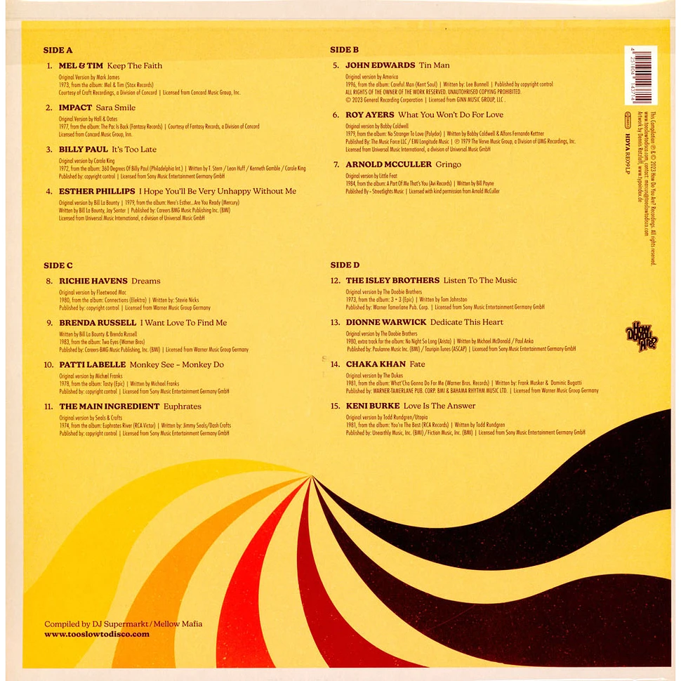V.A. - Yacht Soul 2 (The Cover Versions) - Vinyl 2LP - 2023 - DE ...