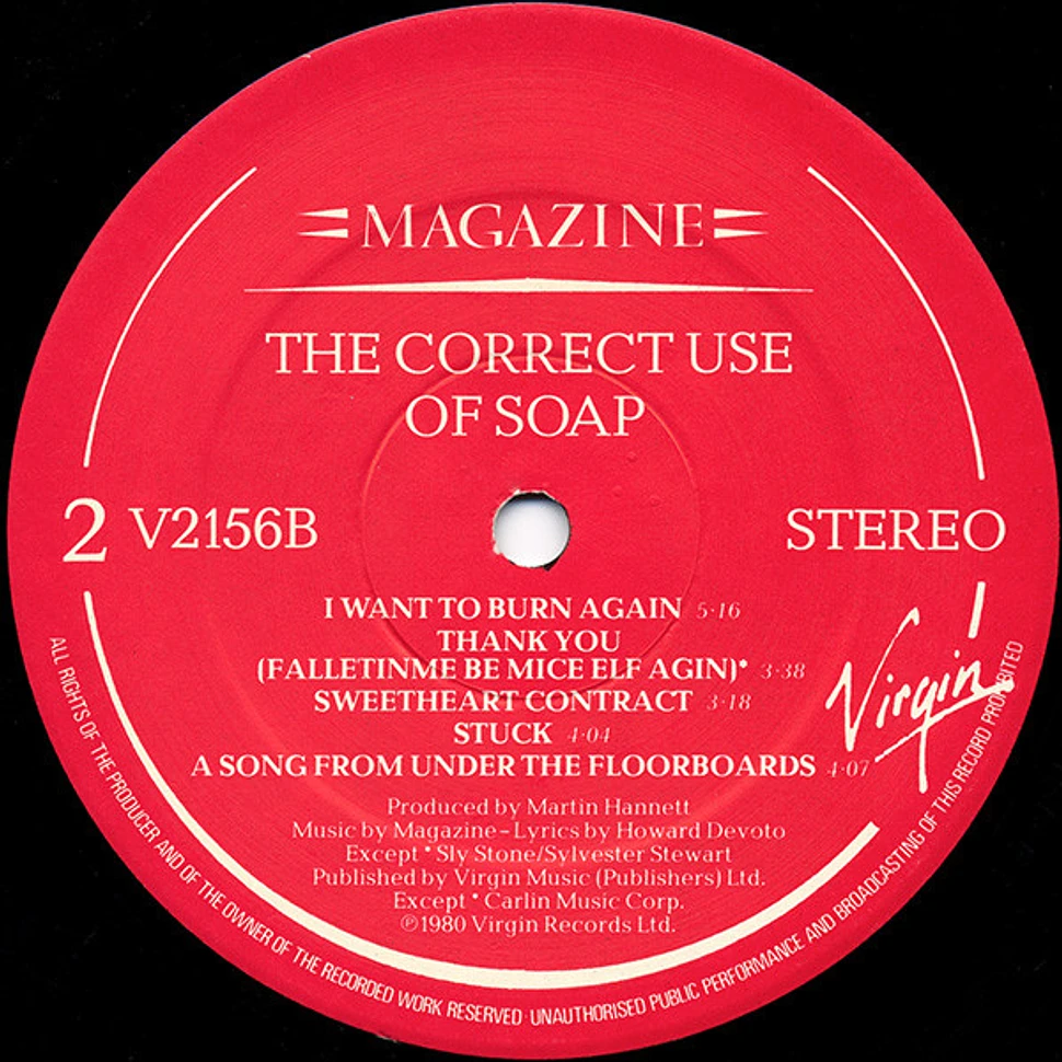 Magazine - The Correct Use Of Soap - Vinyl LP - 1980 - UK - Original | HHV