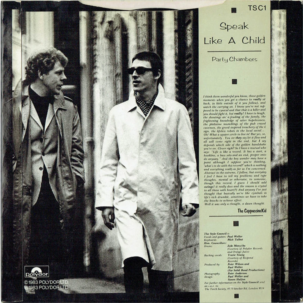 The Style Council - Speak Like A Child - Vinyl 7" - 1983 - UK ...