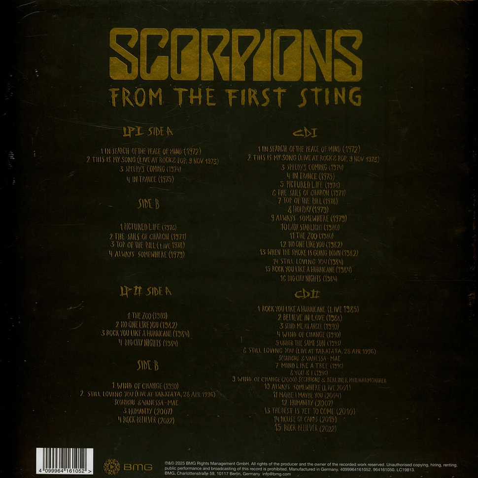 Scorpions - From The First Sting Deluxe Bookpack 2 & - Vinyl 2LP+2CD ...