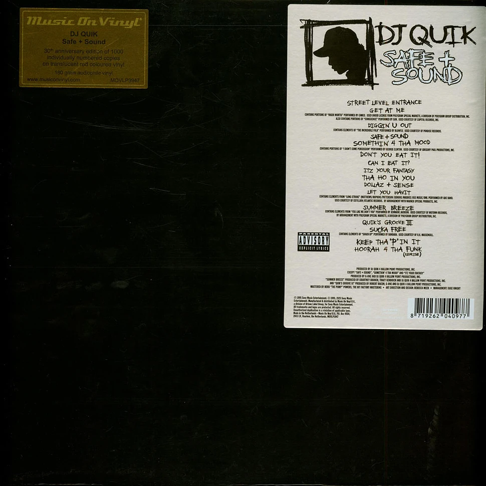 DJ Quik - Safe + Sound Red Vinyl Edition - Vinyl 2LP - 1995 - EU ...
