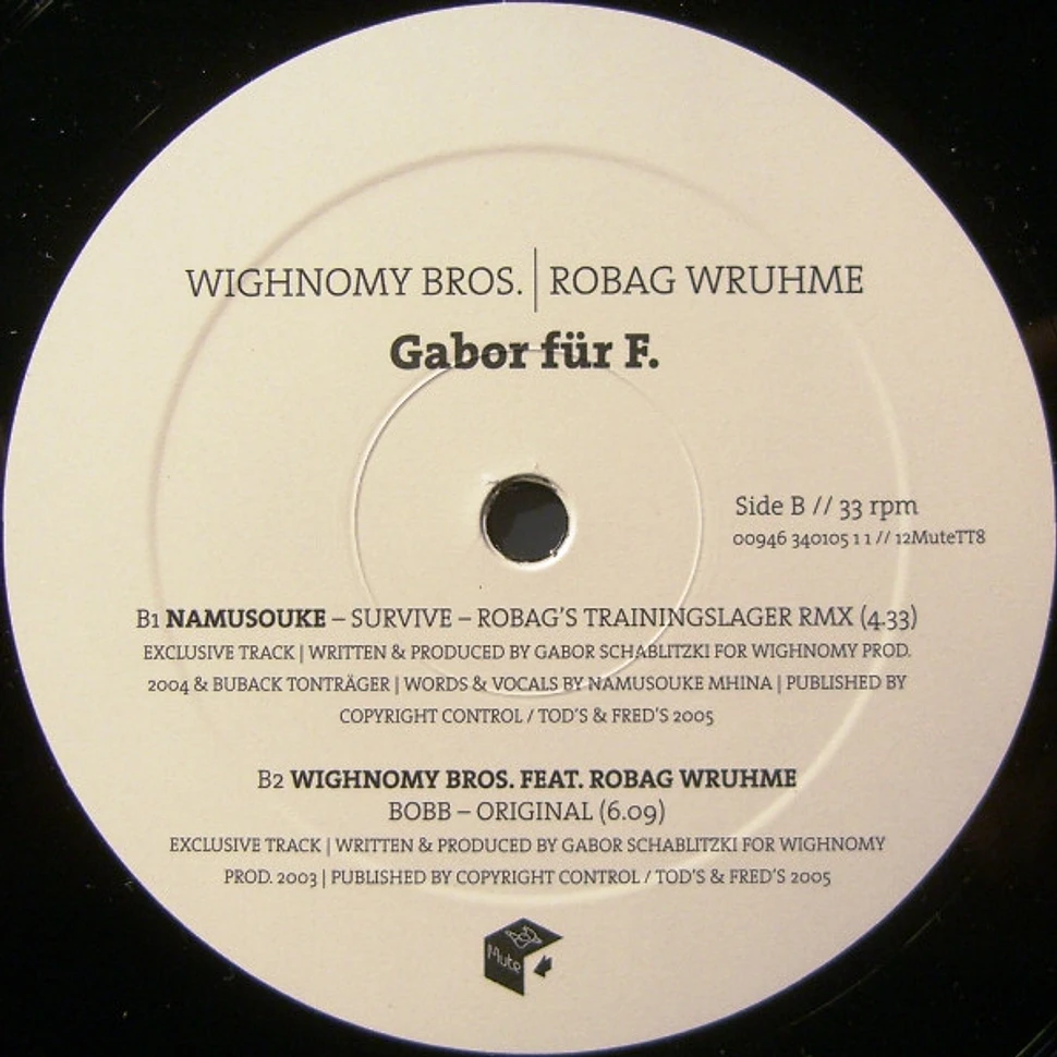 Wighnomy Brothers | Robag Wruhme - Gabor Für F. - Vinyl 12" - 2005 - DE ...