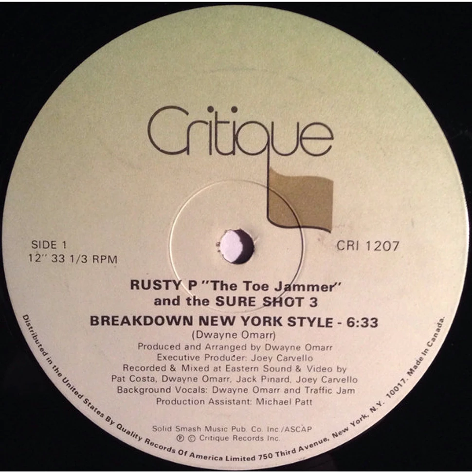 Rusty Pendleton, The Toe Jammer & Sure Shot Three - Breakdown New York ...