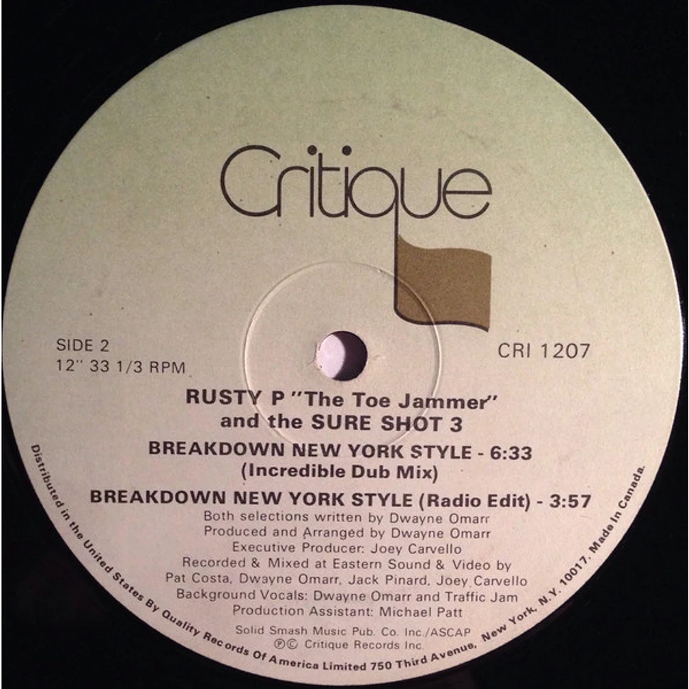 Rusty Pendleton, The Toe Jammer & Sure Shot Three - Breakdown New York ...