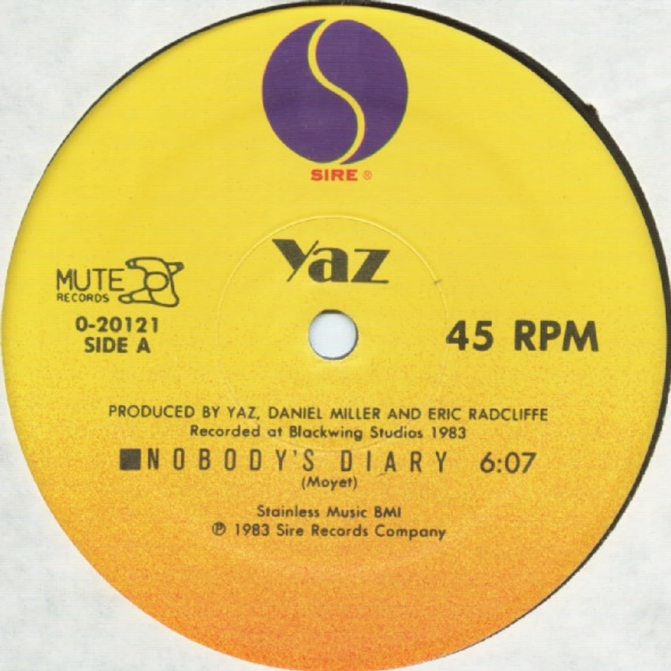 Yazoo - Nobody's Diary / State Farm - Vinyl 12" - 1983 - US - Original ...