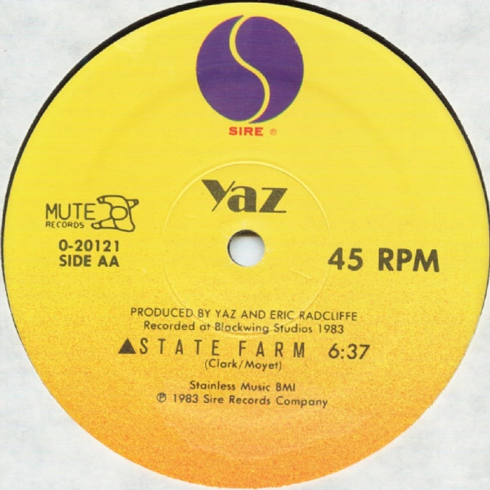 Yazoo - Nobody's Diary / State Farm - Vinyl 12" - 1983 - US - Original ...