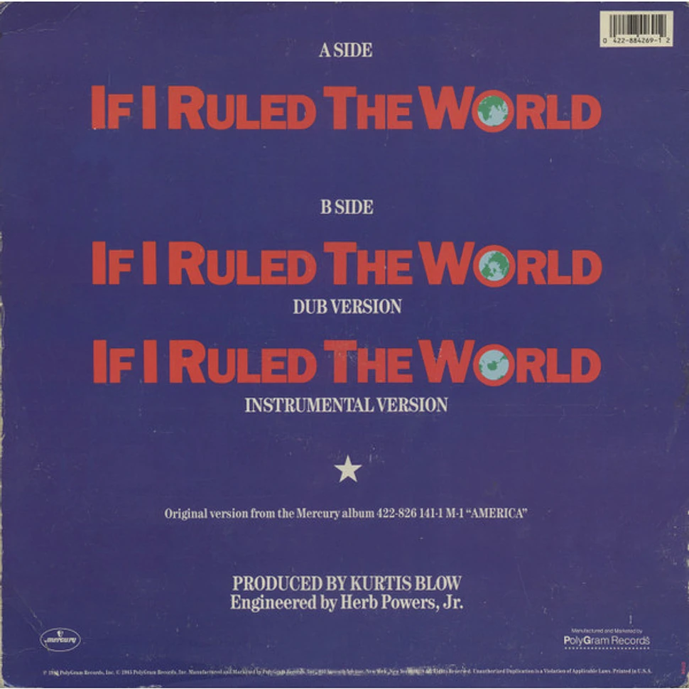 Kurtis Blow - If I Ruled The World - Vinyl 12" - 1985 - US - Original | HHV
