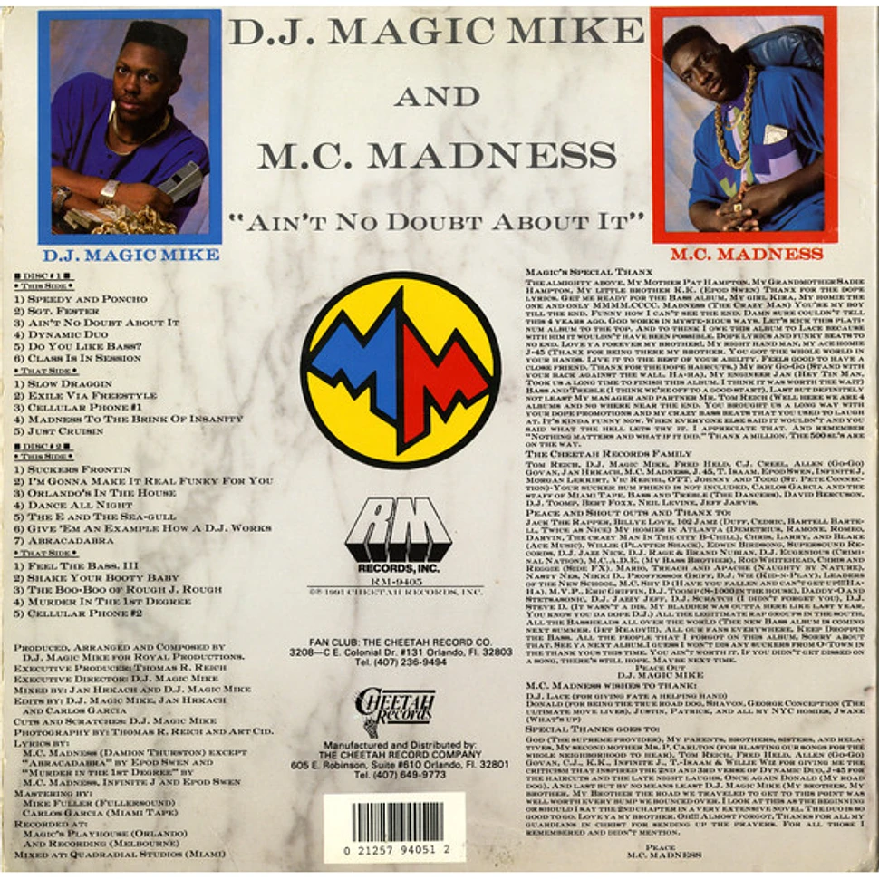 DJ Magic Mike and MC Madness - Ain't No Doubt About It - Vinyl 2LP ...
