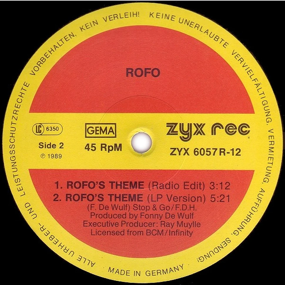 Rofo - Rofo's Theme (Let's Go) (The Rhythm Remix) - Vinyl 12" - 1989 ...