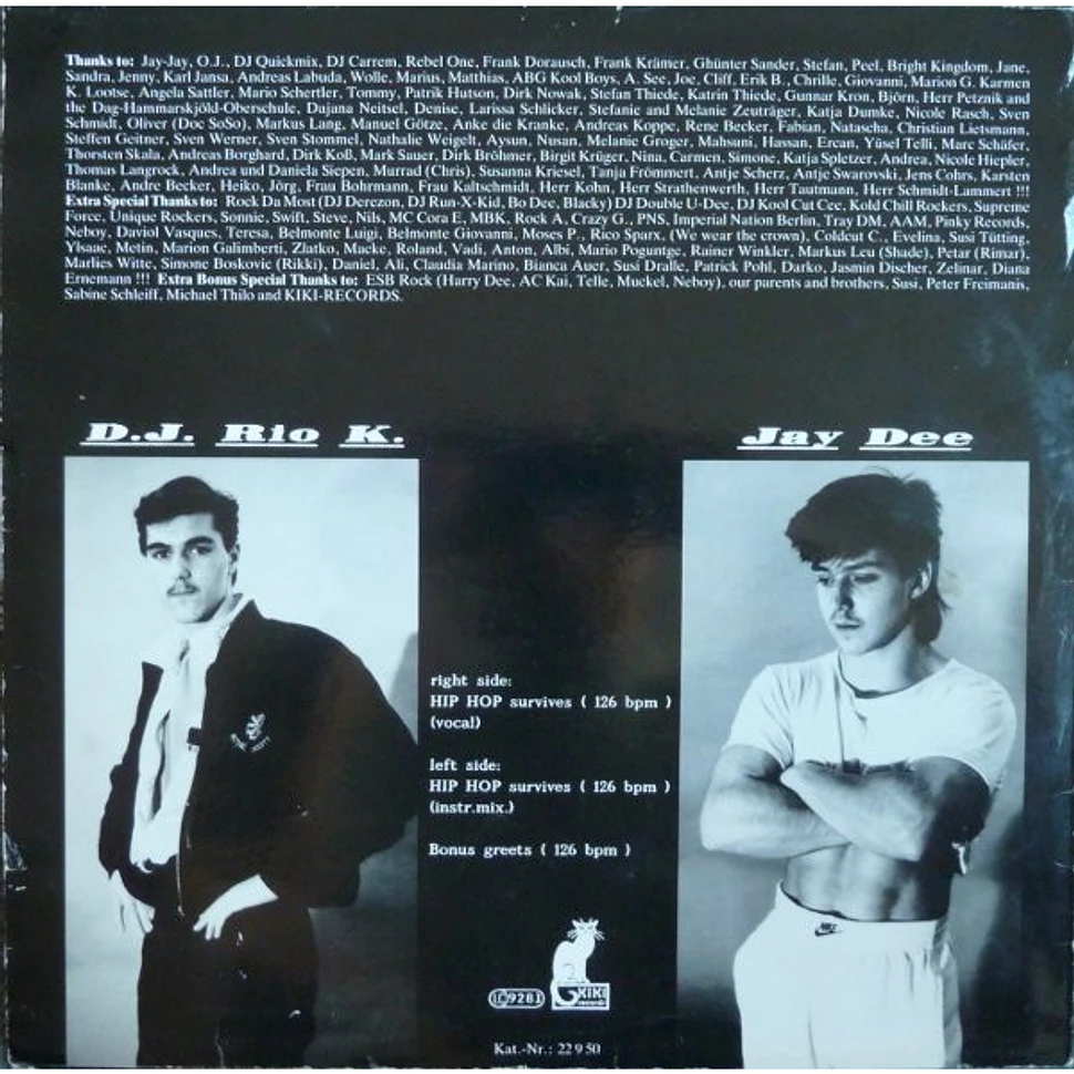 Harry Dee With D.J. Rio K. and Jay Dee - Hip Hop Survives - Vinyl 12 ...
