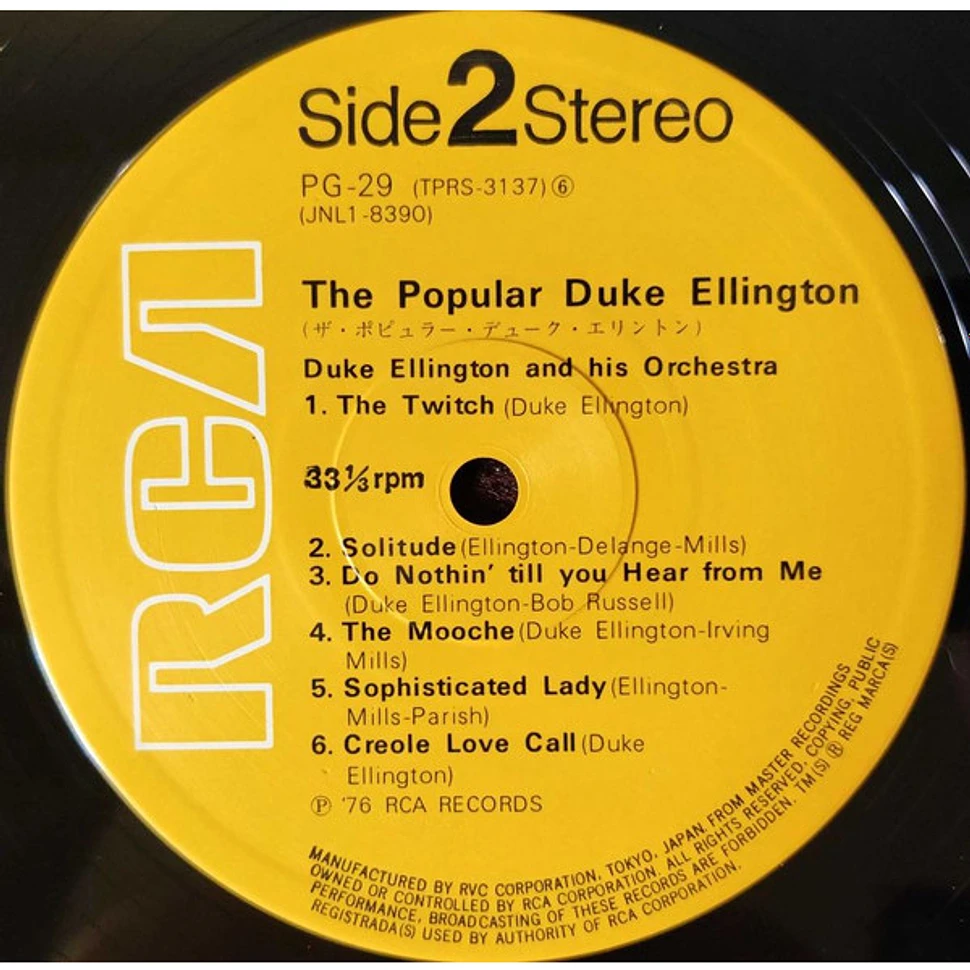 Duke Ellington And His Orchestra - The Popular Duke Ellington - Vinyl ...