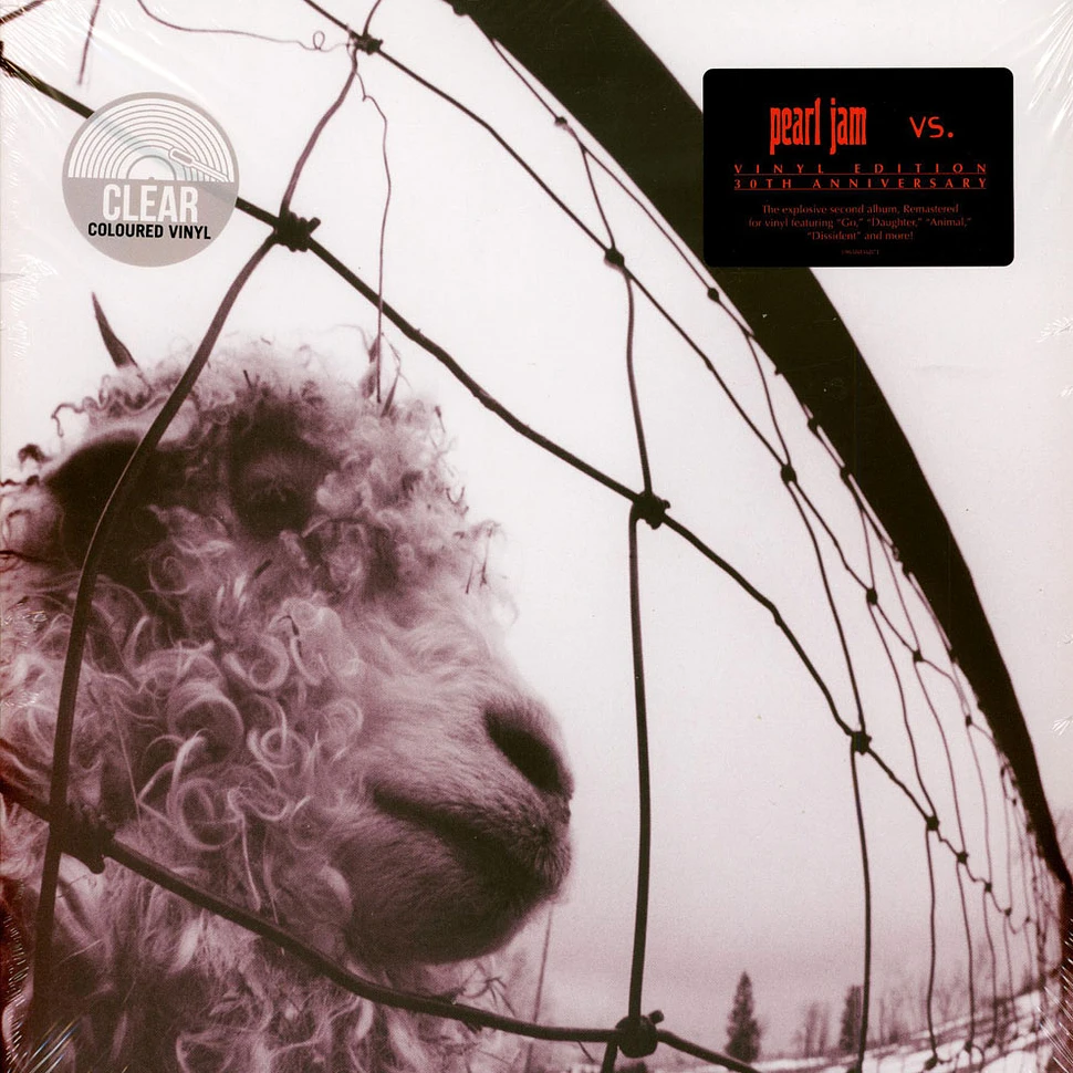 Pearl Jam - Vs 30th Anniversary Indie Exclusive Clear Vinyl Edition ...