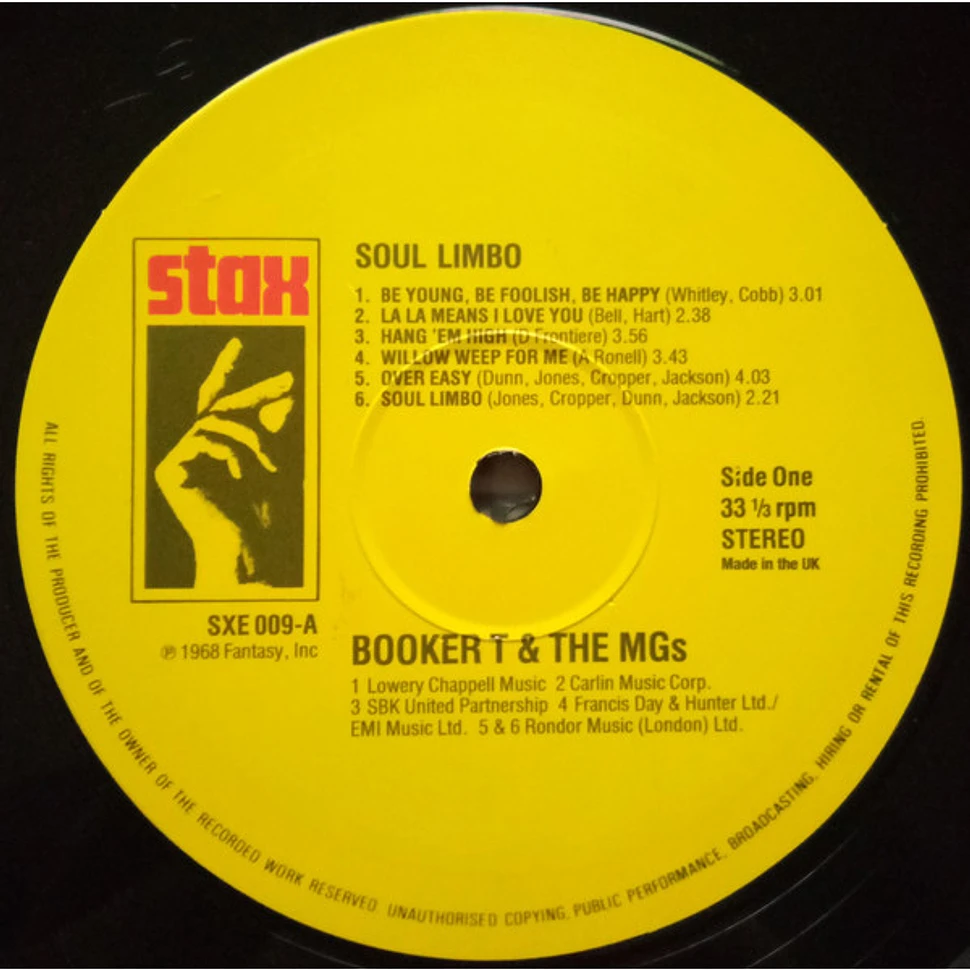 Booker T & The MG's - Soul Limbo - Vinyl LP - 2022 - UK - Reissue | HHV