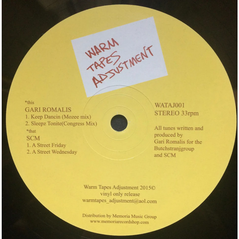 DJ SCM / Gari Romalis - Warm Tapes Adjustment Vol. 1 - Vinyl 12" - 2015 - IT - Original | HHV