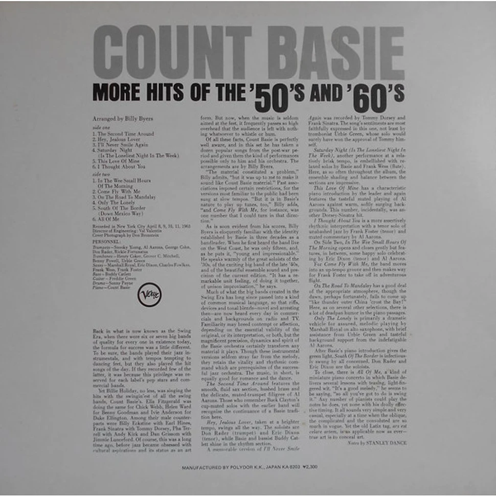 Count Basie - More Hits Of The '50's And '60's - Vinyl LP - 1982 - JP ...