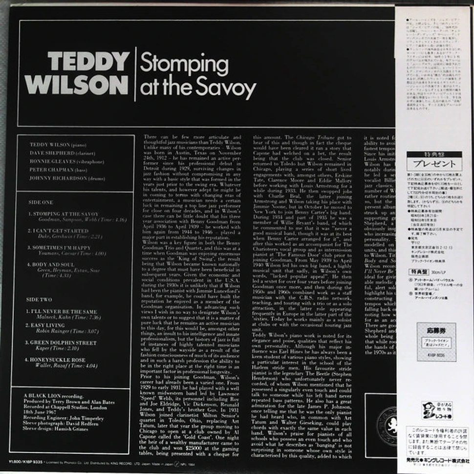 Teddy Wilson - Stomping At The Savoy - Vinyl LP - 1984 - JP - Reissue | HHV