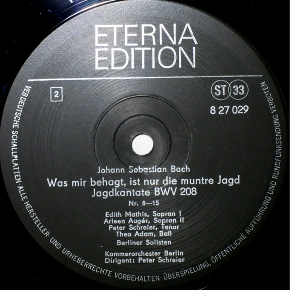 Johann Sebastian Bach, Edith Mathis, Arleen Auger, Peter Schreier, Theo ...
