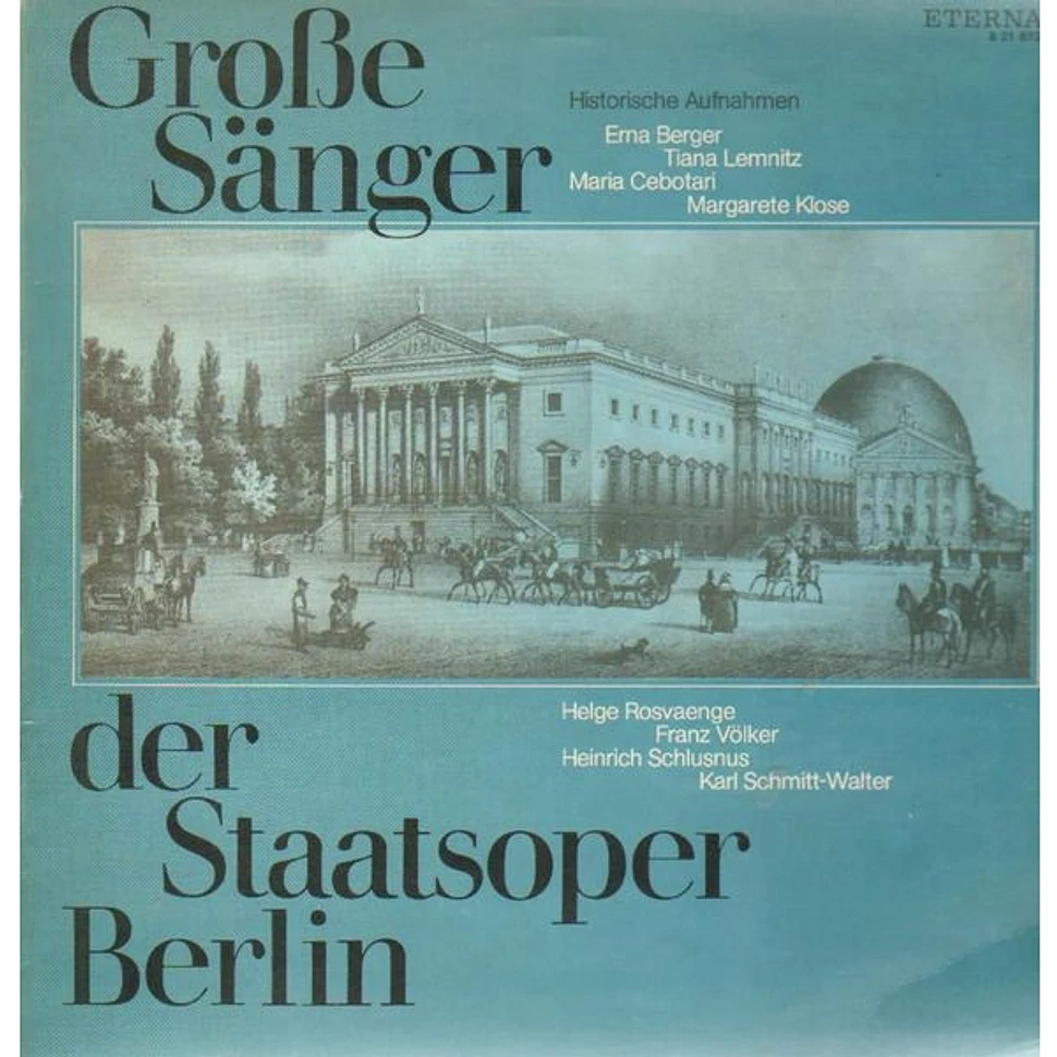 Erna Berger, Tiana Lemnitz, Maria Cebotari, Margarete Klose, Helge ...
