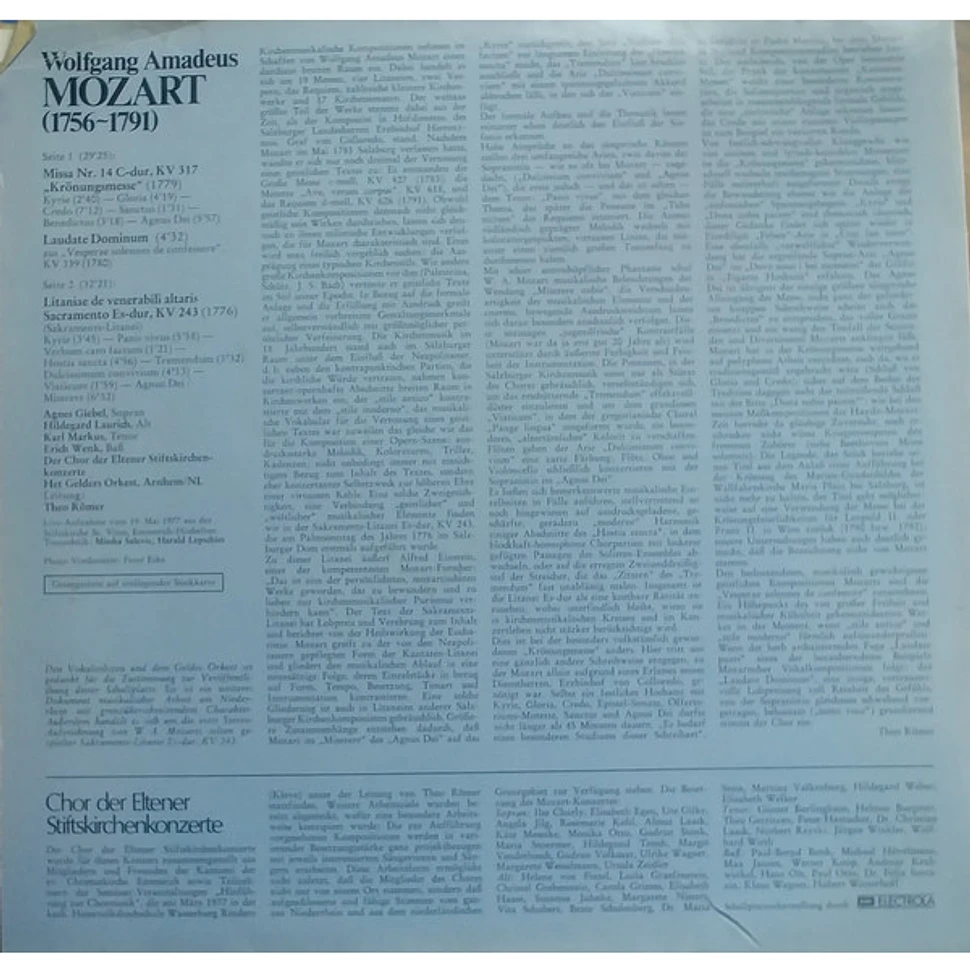 Wolfgang Amadeus Mozart, Agnes Giebel, Hildegard Laurich, Karl Markus ...