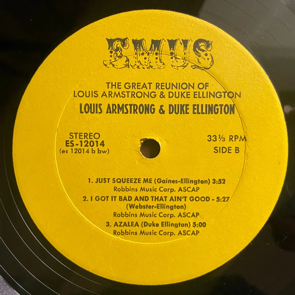 Louis Armstrong, Duke Ellington - The Great Reunion - Vinyl LP - US ...