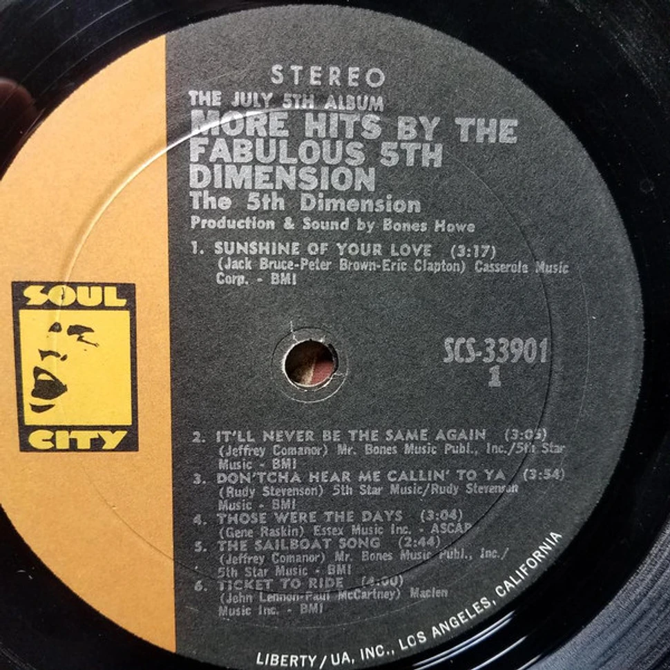 The Fifth Dimension - The July 5th Album More Fabulous Hits By The 5th ...