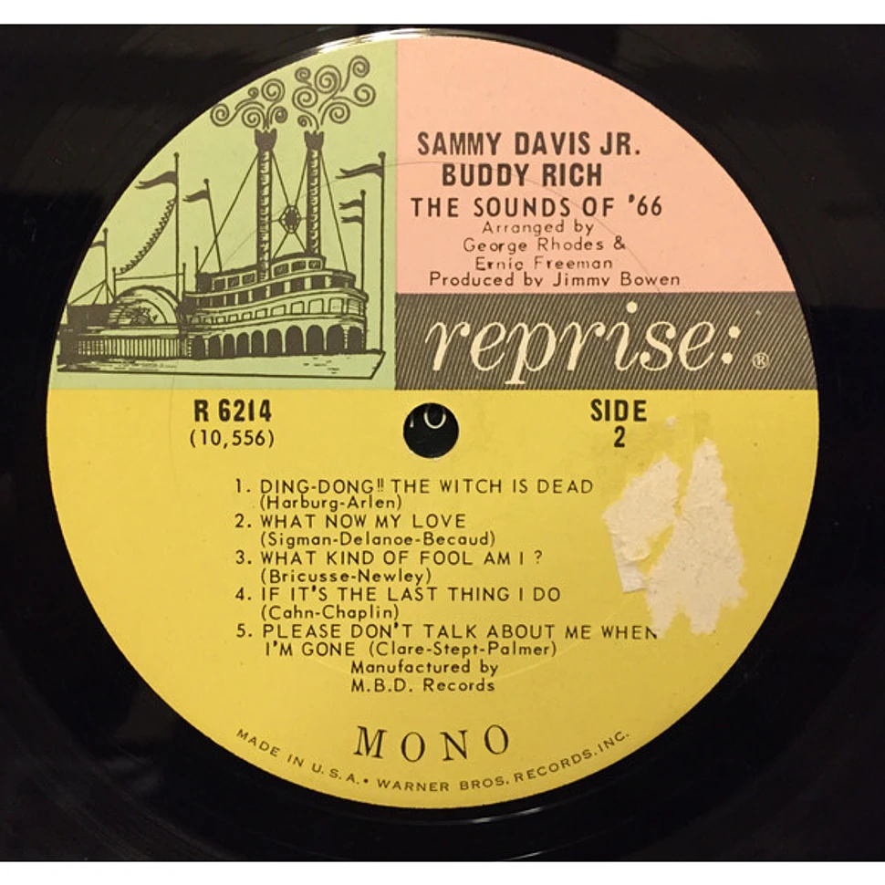 Sammy Davis Jr. / Buddy Rich - The Sounds Of '66 - Vinyl LP - 1966 - US ...