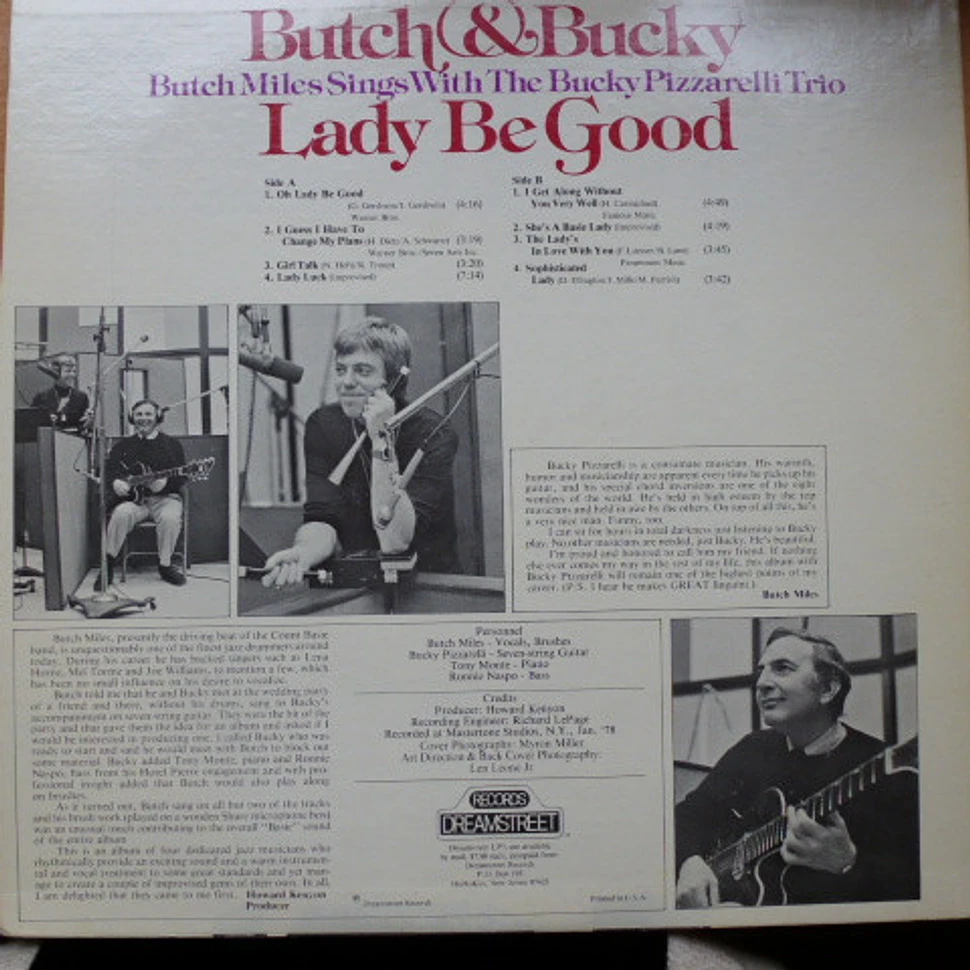 Butch Miles & Bucky Pizzarelli - Lady Be Good - Vinyl LP - 1978 - US ...