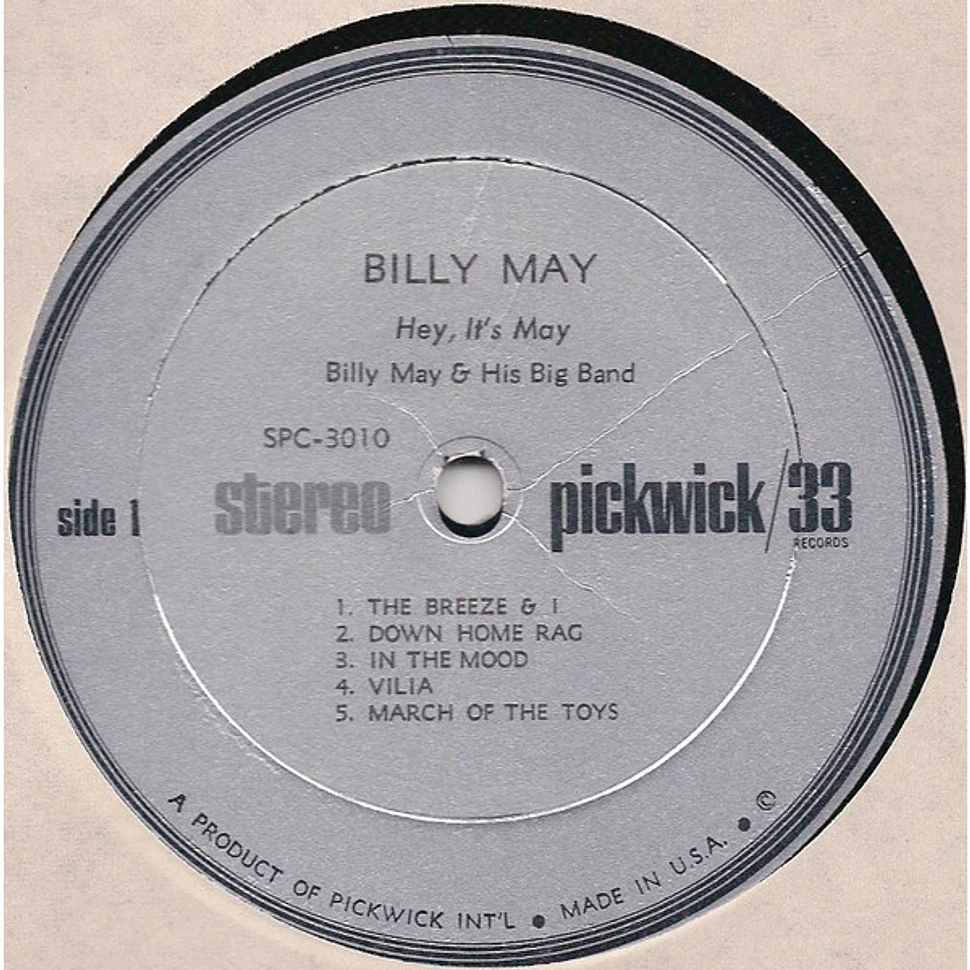 Billy May & His Big Band - Hey, It's May - Vinyl LP - US - Original | HHV