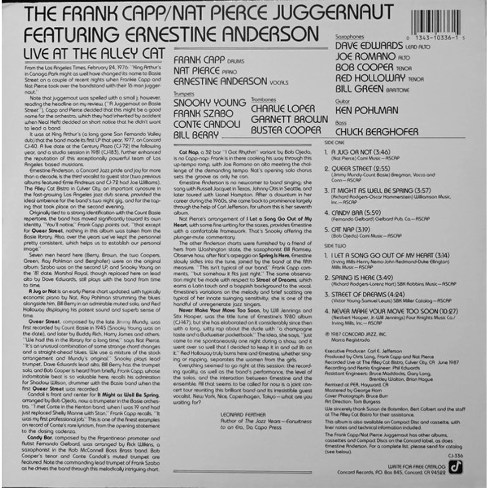 The Capp/Pierce Juggernaut Featuring Ernestine Anderson - Live At The ...