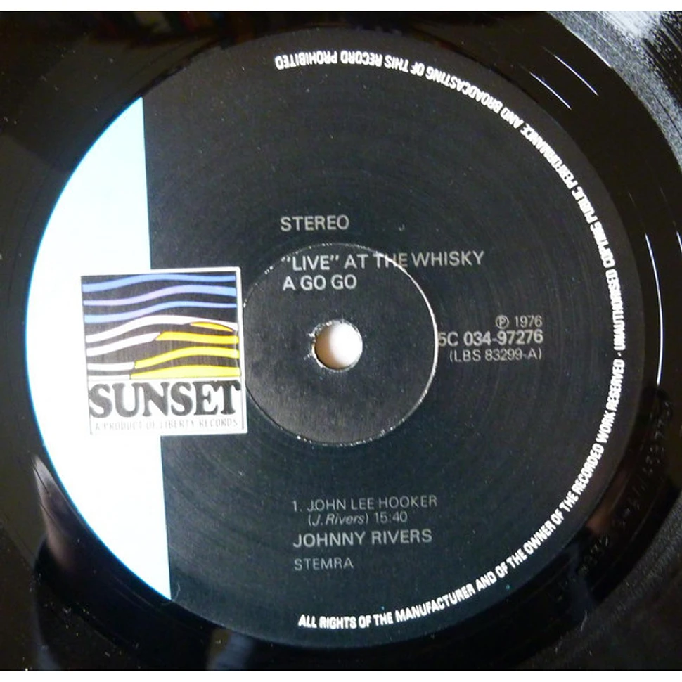 Johnny Rivers - Live At The Whiskey A Go Go - Vinyl LP - 1967 - NL ...