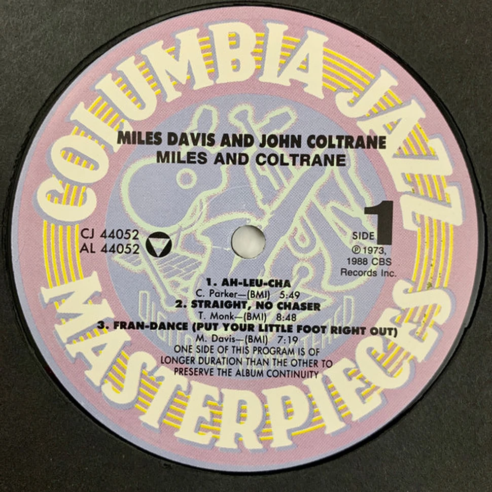 Miles Davis & John Coltrane - Miles & Coltrane - Vinyl LP - US ...